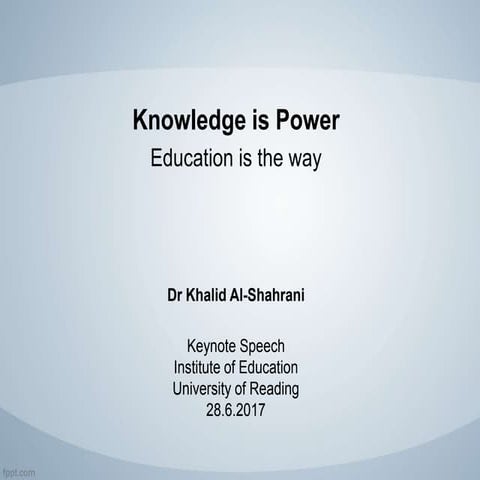 Knowledge is Power | PPTX