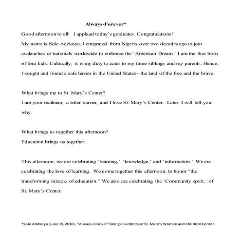 Keynote address sole adekoya.06.15.2016