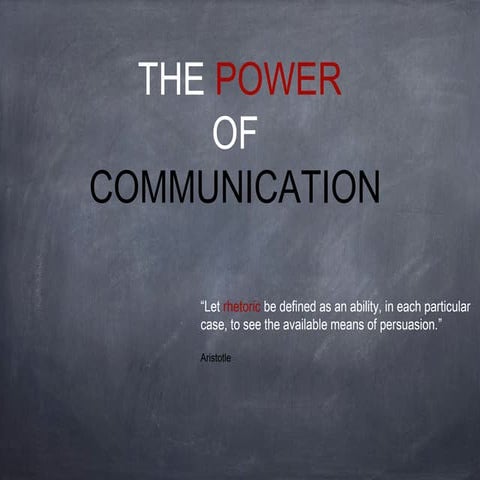 KEYNOTE: THE POWER OF COMMUNICATION | PPT