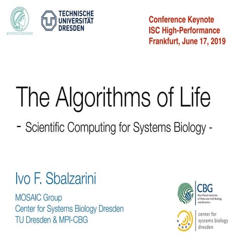 The Algorithms of Life - Scientific Computing for Systems Biology | PPT