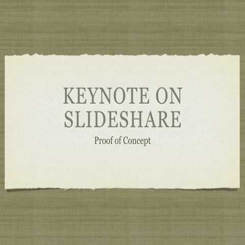 Keynote on slideshare | KEY