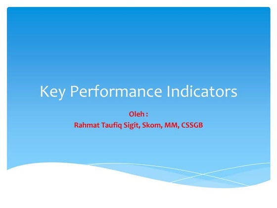 Contoh Slide Presentasi Key Performance Indicators (KPI) | PDF