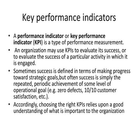 Key performance indicators | PPTX