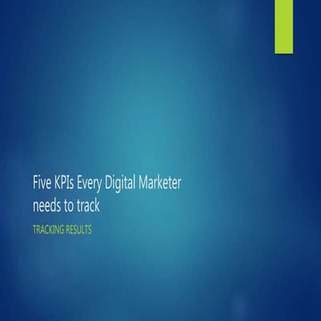 Key performance indicators for Digital marketing | PPTX