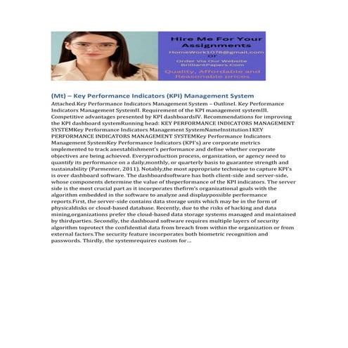 Key Performance Indicators Management System.docx