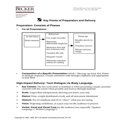 Key Points of Preparation and Delivery | PDF