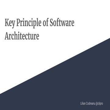 Key principle of software architecture | PDF | Programming Languages | Computing