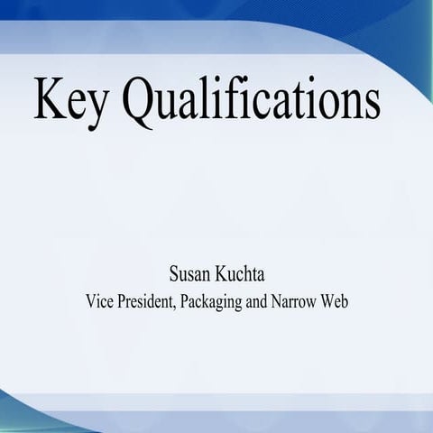 Key Qualifications | PPT