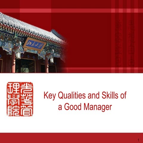 Key qualities and skills of a good manager | PPT