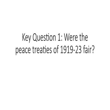 Key Question 1 Treaty of Versailles.pptx