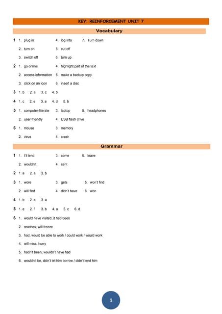 Extra practice 4. key | PDF