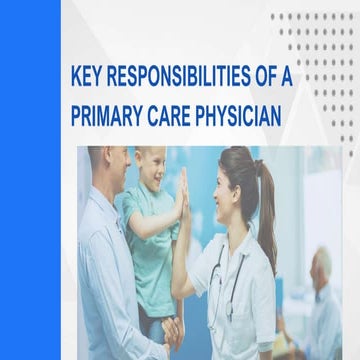 Key Responsibilities of A Primary Care Physician | PPTX