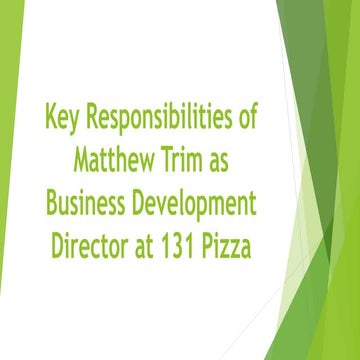 Matthew Trim Develops and Implements Business Plans for Commercial ...