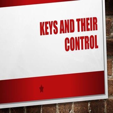 Keys and key control | PPTX
