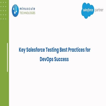Key Salesforce Testing Best Practices for DevOps Success | PDF
