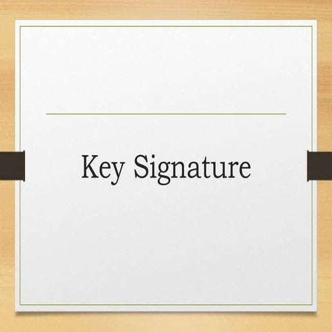 Key signature | PPT