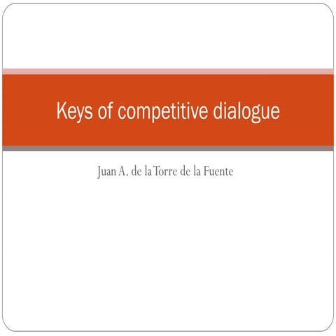 Keys Of Competitive Dialogue | PPS
