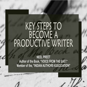 Key Steps To Become A Productive Writer | PDF | Freelance Writing ...