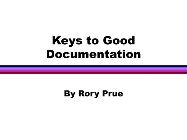 Good documentation practices | PPT