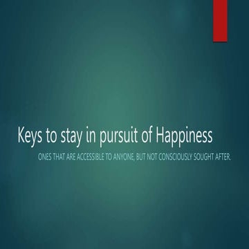 Keys to happiness,physical and mental health | PPT
