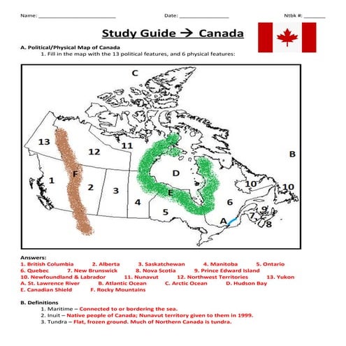 (Key) study guide canada | DOC