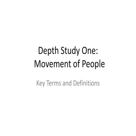Key terms & summary movement of people | PPTX