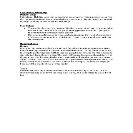 Key theory summary | DOCX