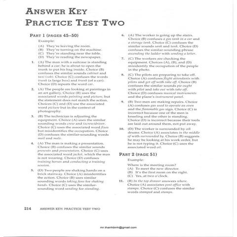 Key toeic practice_2 | PDF