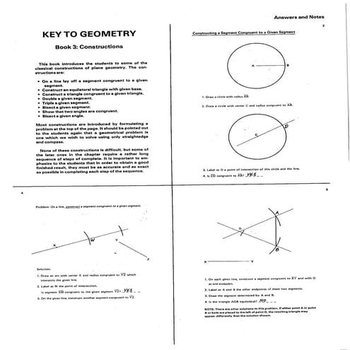 Key to Geometry - 3 - Answer Key | PDF