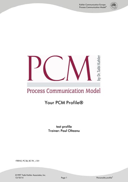 Process Communication Model - Magda Tabac | PPT