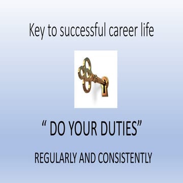 Key to successful career life | PPT