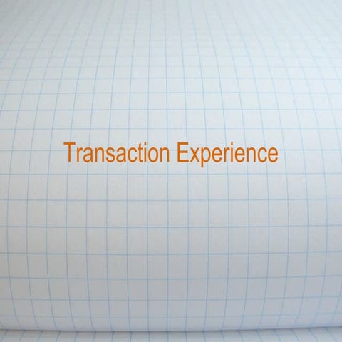 Key Transaction Experience | PPT