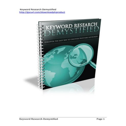 Keyword Research Demystified | PDF