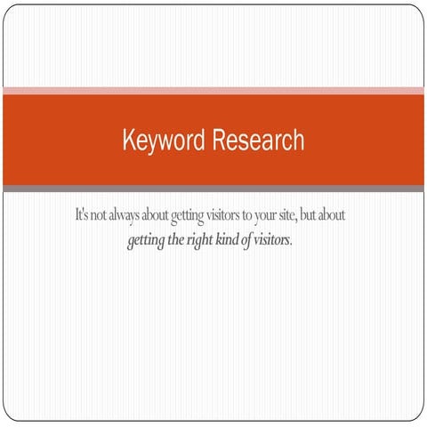 Keyword Research | PDF