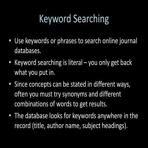 Keyword Searching | PPT