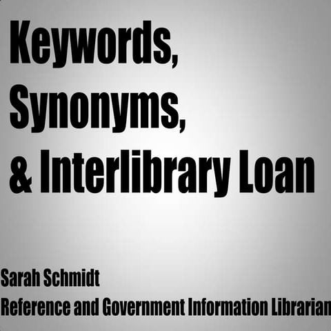 Keywords, Synonyms, and 360 Link | PPT