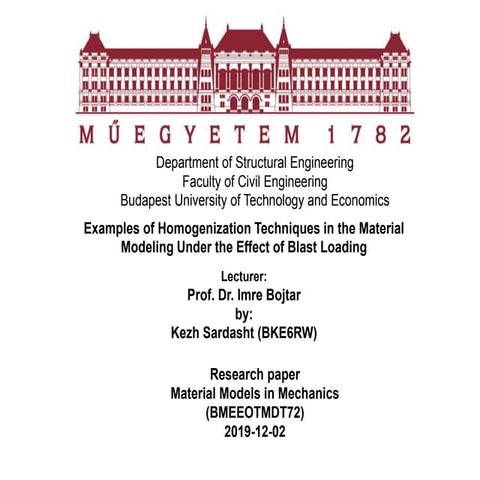 Examples of Homogenization Techniques in the Material Modeling Under ...