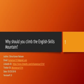 Why should you climb the English-Skills Mountain? | PPT
