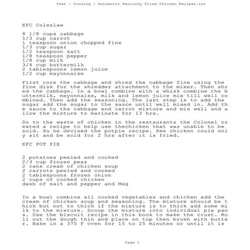 Kfc.recipes | PDF