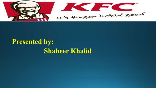 Final eb ch p supply chain management of kfc | PPT