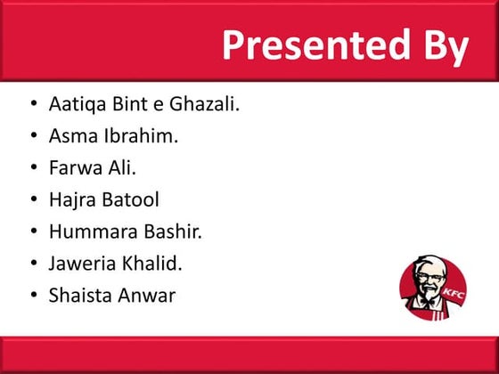 Performance management of KFC | PPTX | Human Resources | Business