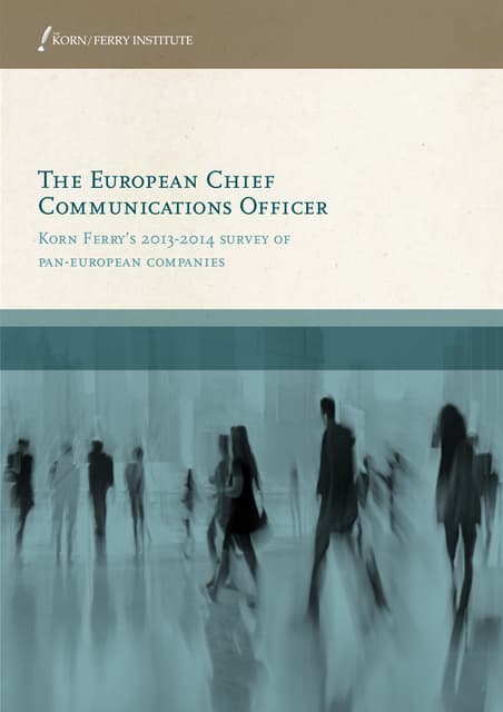 What Makes a Chief Communications Officer Excellent? | PDF