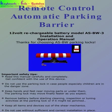 Remote controlled Parking locks FAQ | PPT