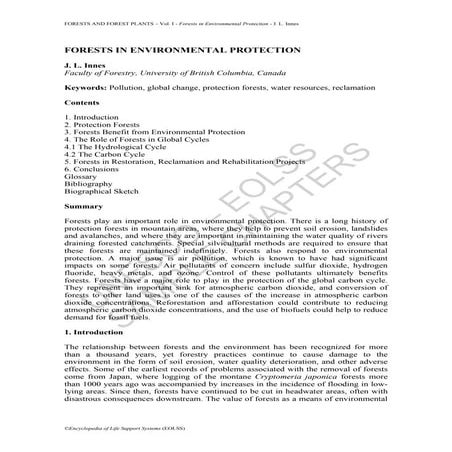 Forests in environmental protection | PDF