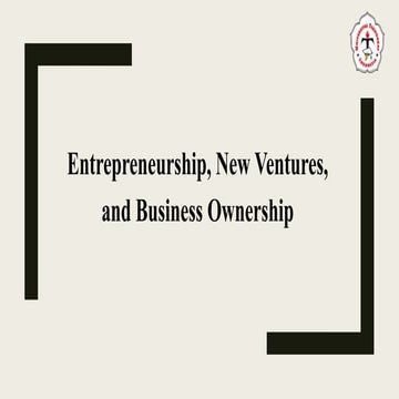 5. entrepreneurship, new ventures, | PPTX