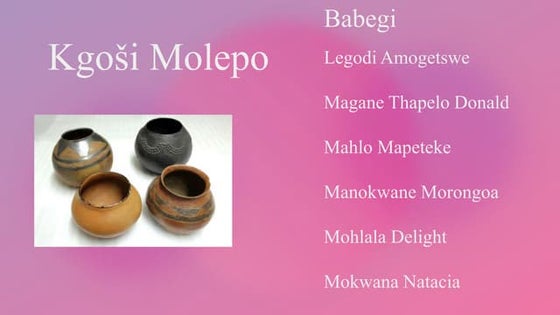 Sepedi presentation papatšo mphato wa lesome | PPT