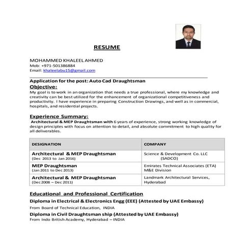 Khaleel resume | DOCX