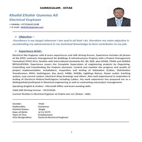 Khalid -cv_electrical_engineer (1) | PDF