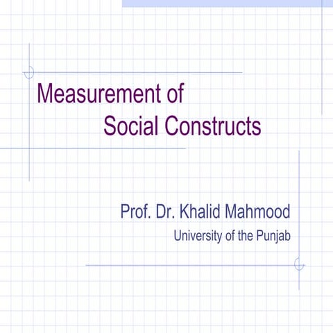 Measurement of social constructs | PPT