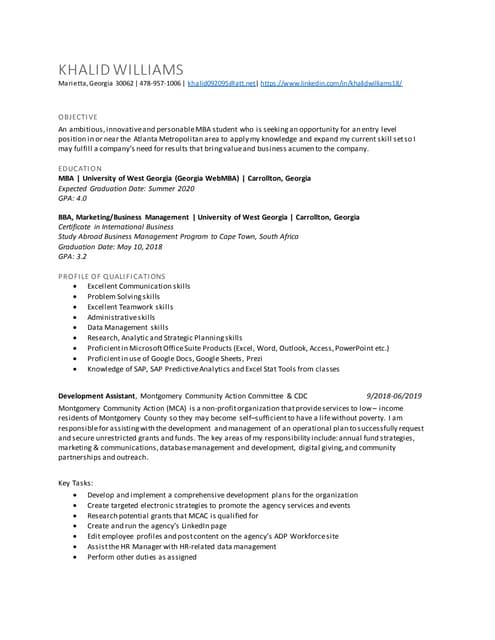 BIS 101 Resume | DOCX